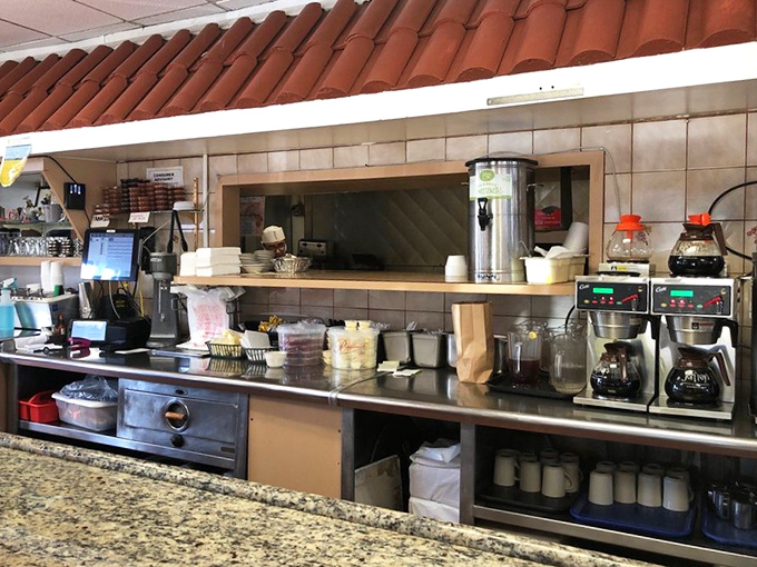 Behind every great diner is a counter setup that could tell stories—coffee machines standing at attention like loyal soldiers.