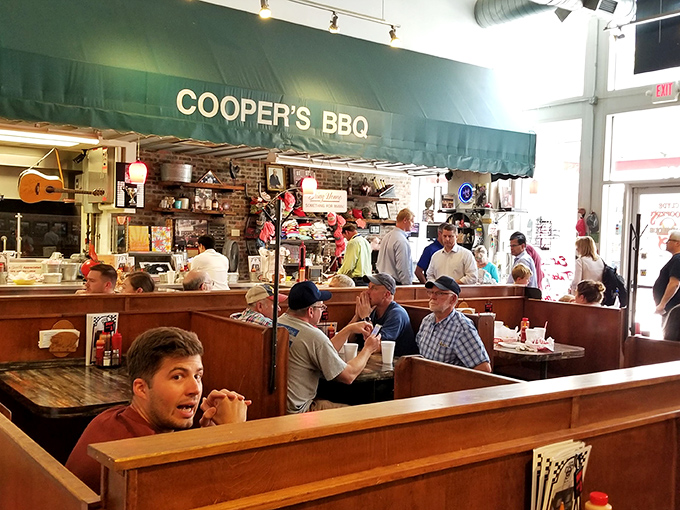A full house is standard at Cooper's, where the booths fill with everyone from suited professionals to families seeking smoky salvation.