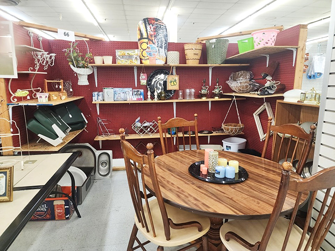This wooden dining set isn't just furniture – it's the future site of family dinners, homework sessions, and "remember when we found this?" stories.