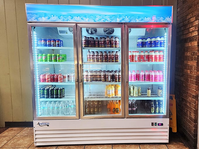 The beverage station stands ready for duty—because even the perfect donut deserves the perfect companion.