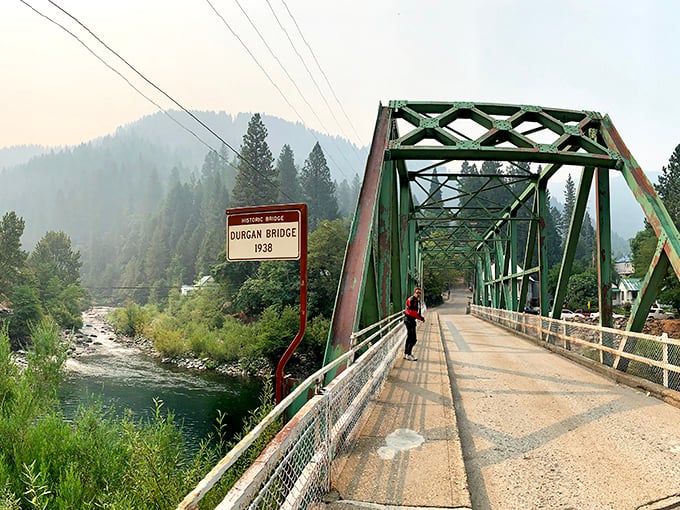 The historic Durgan Bridge stands as a testament to engineering and stubbornness—both excellent qualities in mountain country.