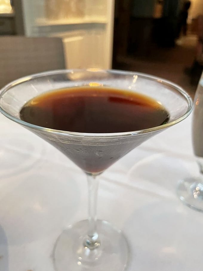 An espresso martini so perfectly balanced it could perform in Cirque du Soleil—dark, mysterious, and guaranteed to keep the conversation flowing.