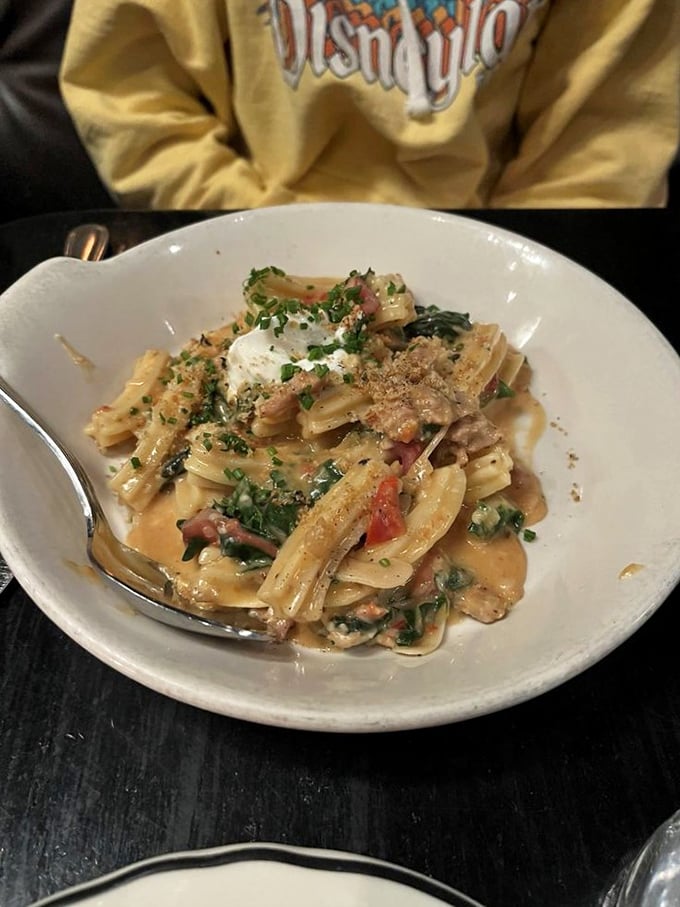 Pasta that doesn't just sit on the plate—it performs, bringing together flavors that dance like they've been practicing for years.