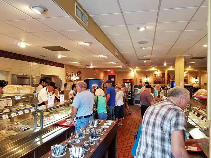 The cafeteria line – where decisions matter and patience is rewarded with plates of made-from-scratch goodness that puts fast food to shame.