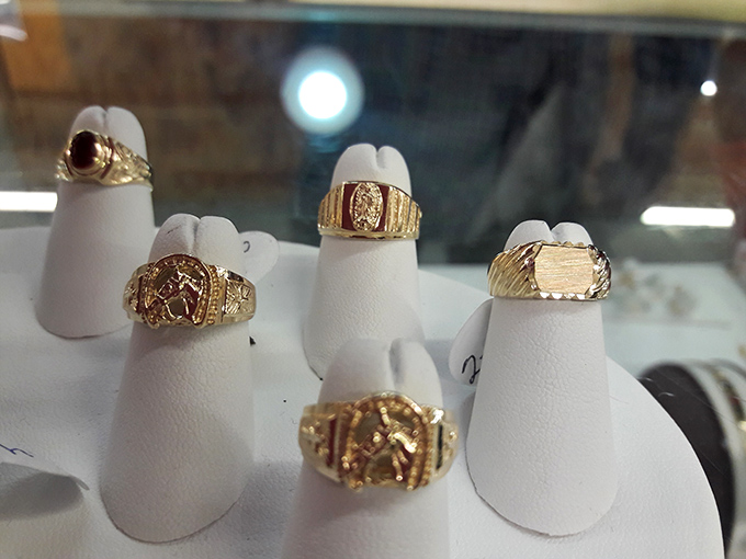 Gold rings that catch both light and attention. Proof that sometimes the smallest treasures make the biggest impression.