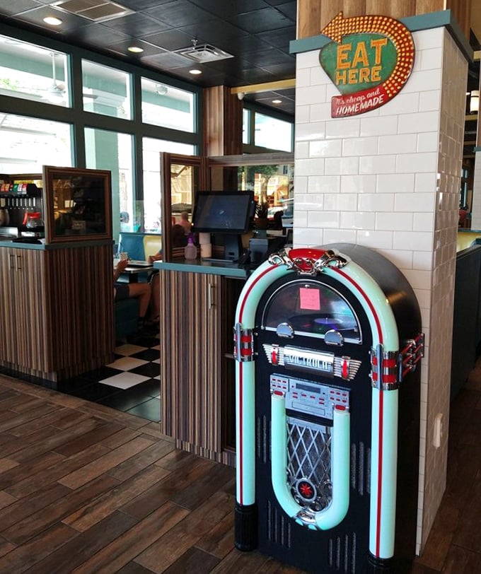 That jukebox isn't just for show – it's the soundtrack to your soon-to-be favorite meal.