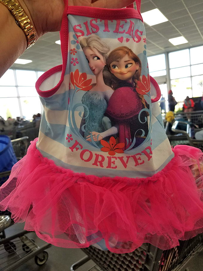 Disney princesses find second lives at thrift prices. This tutu dress costs less than parking at the Magic Kingdom! 