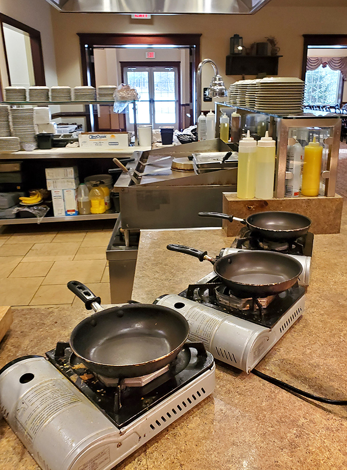 Where the magic happens—portable burners ready to transform simple ingredients into Pennsylvania Dutch gold.