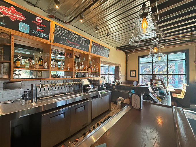 The open kitchen lets you watch culinary magic happen – better than cable television.