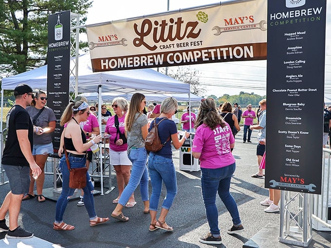 The Lititz Craft Beer Fest showcases Pennsylvania's booming brewery scene – where pretzel necklaces are both fashion statement and emergency snack.