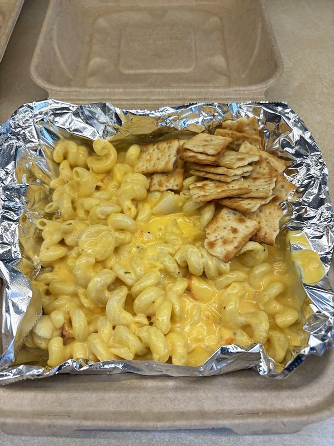 Mac and cheese that demands respect. This isn't your childhood version—it's the grown-up, indulgent comfort food your soul has been craving.