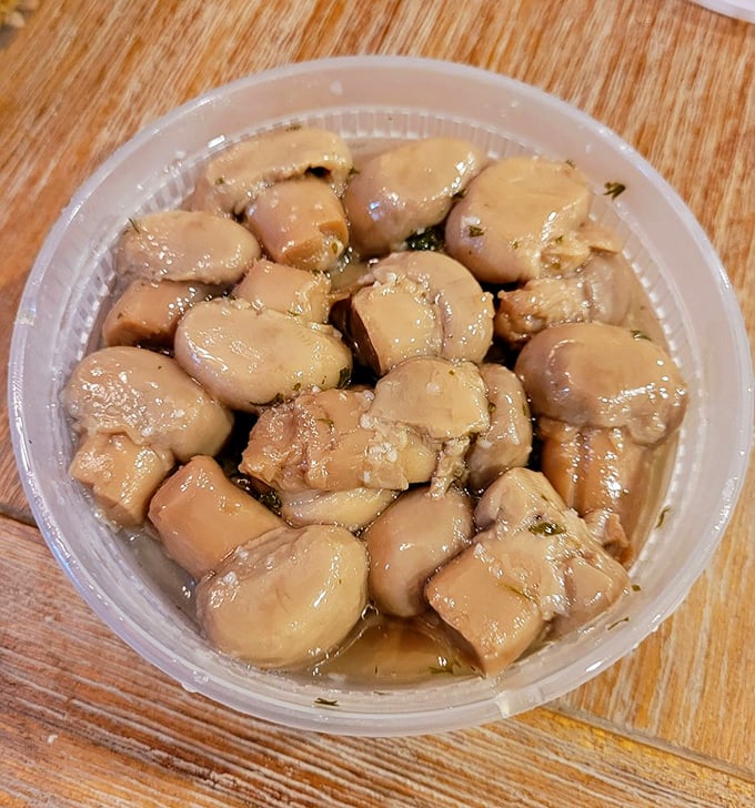 Marinated mushrooms that could convert even the most dedicated carnivore into considering a plant-based affair on the side.