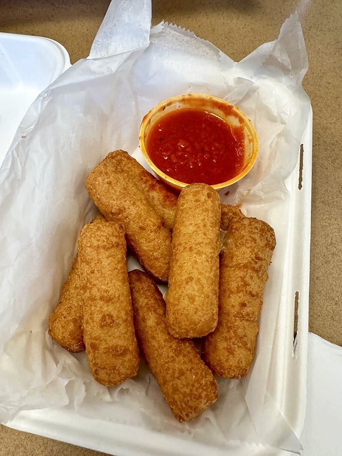 Mozzarella sticks that stretch for days—the kind that make you wonder why you'd ever order them anywhere else.