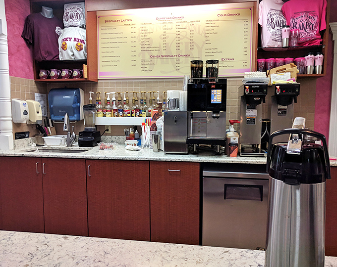 The coffee station isn't just an afterthought—it's a serious operation designed to provide the perfect complement to your sweet indulgence.