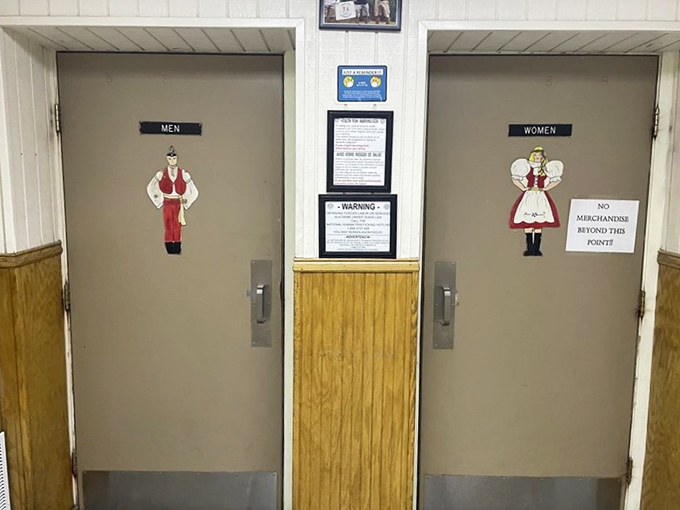 Even the restrooms embrace Czech heritage – a charming touch that shows this place knows exactly what makes it special.