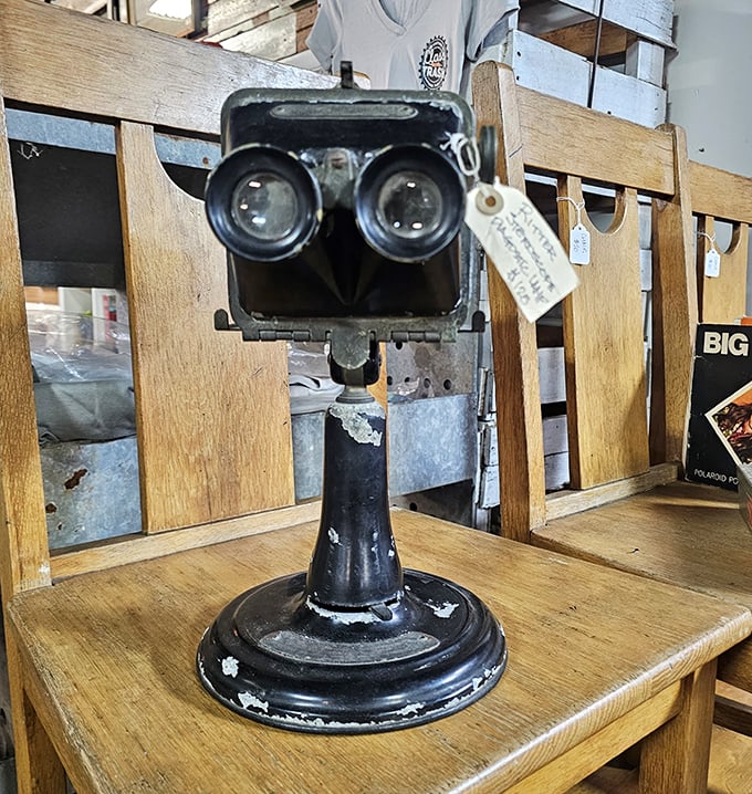 This vintage stereoscope viewer isn't just an antique – it's the original 3D experience before Hollywood needed special glasses.