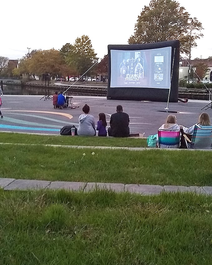 The Riverwalk Amphitheater transforms ordinary evenings into memorable experiences under the Eastern Shore stars.