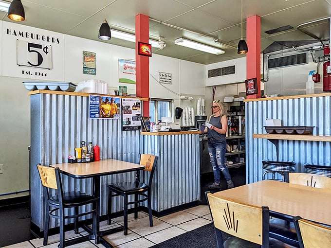 Behind this service counter, dedicated staff craft each order with the care and precision of true diner artisans.