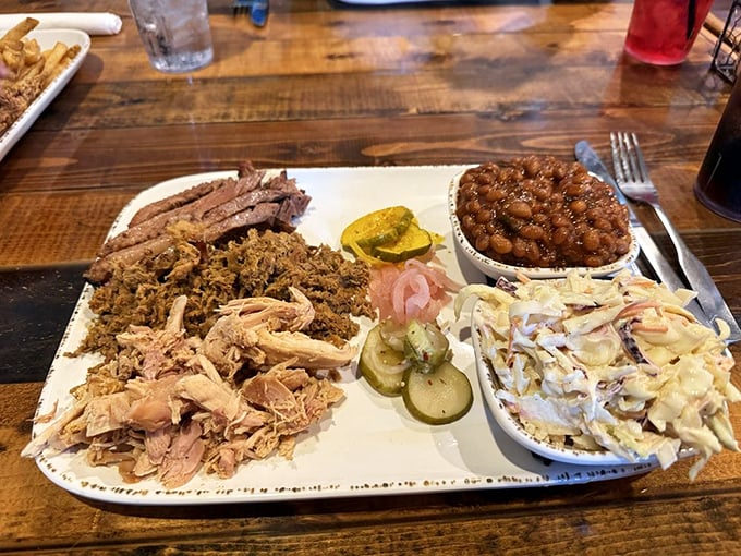 The barbecue sampler plate – for when making decisions feels too much like work and you'd rather just say "yes" to everything.