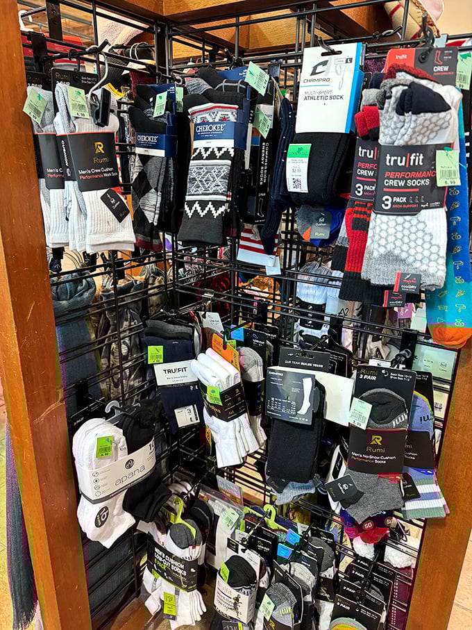 Brand new socks at thrift store prices? It's like finding money in your pocket, except the pocket is actually an entire store.