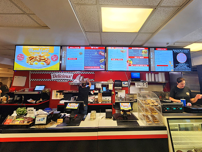 Behind that counter is where the magic happens—order takers and sandwich makers orchestrating the daily symphony of breakfast and lunch.