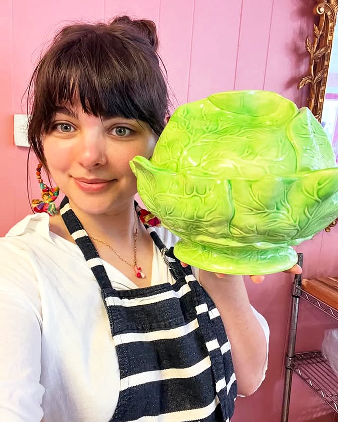 The cabbage-shaped serving dish isn't just cute—it's a warning that you're about to experience vegetables transformed by generations of Polish grandmothers.