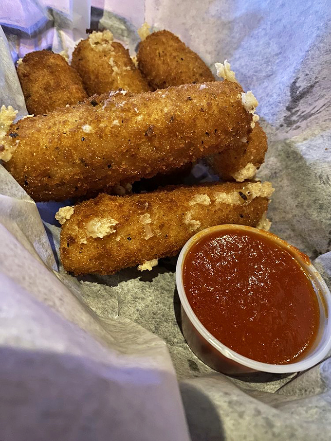 Vegan mozzarella sticks that achieve the holy grail – that perfect cheese pull that makes smartphones appear like magic.