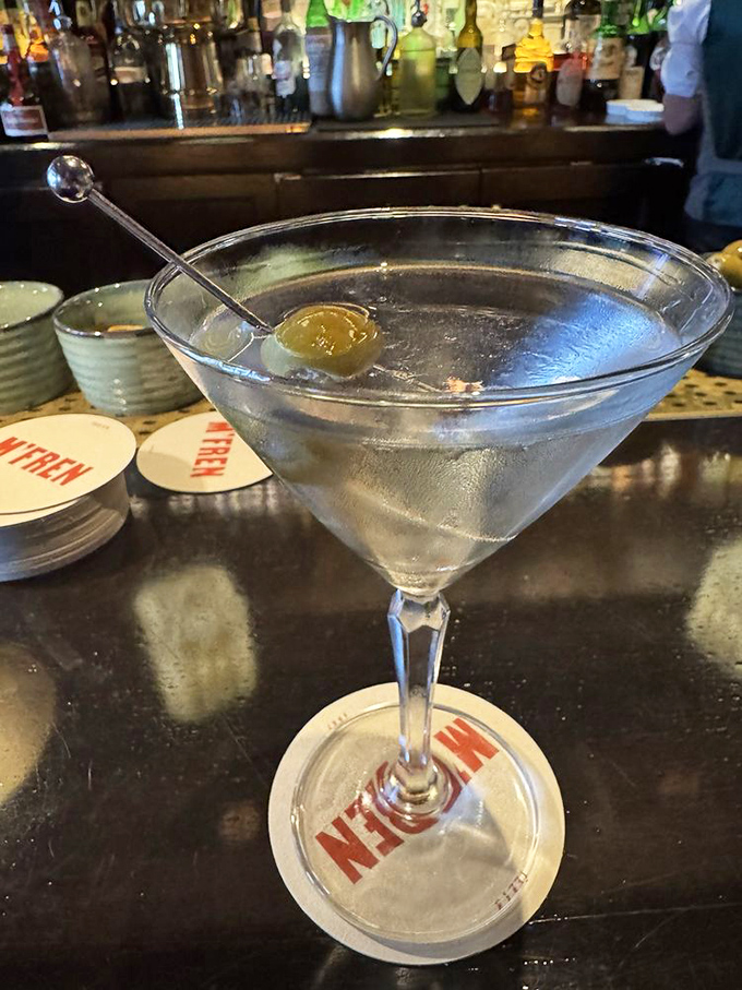 A classic vodka martini so pristine and perfect, it could make James Bond reconsider his gin preference entirely.