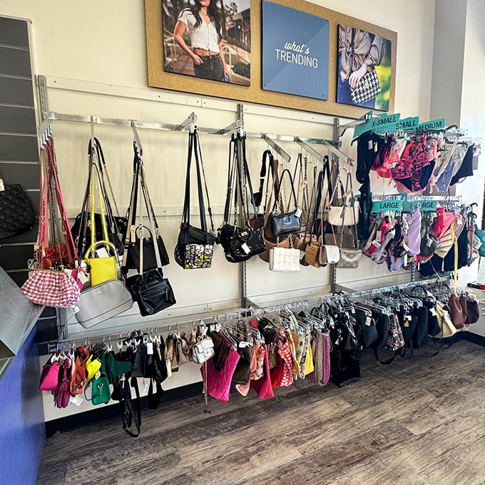 Handbag heaven where designer dreams meet realistic budgets—proving your accessory game can be strong without weakening your savings account.