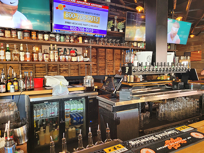 Behind every great BBQ joint is a well-stocked bar. This one promises cold beer and cocktails that stand up to the bold flavors coming from the smoker.
