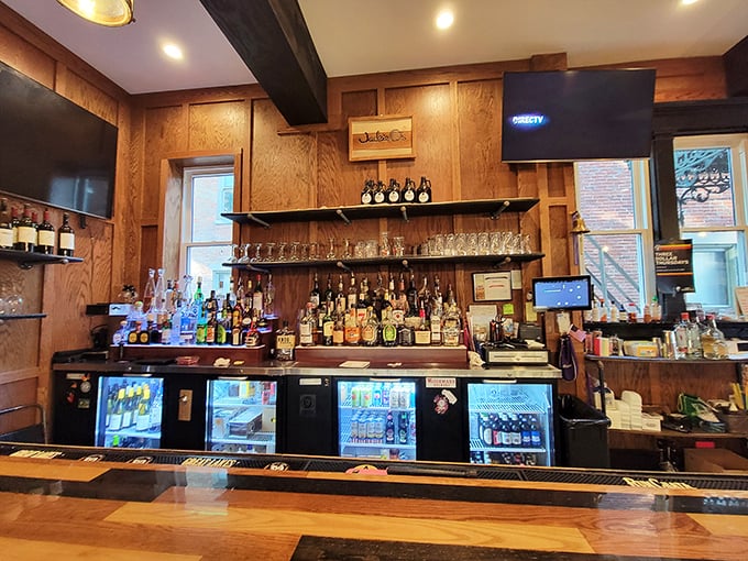 Behind every great meal is a well-stocked bar. This one's ready to pour whatever your day requires—celebration or consolation.