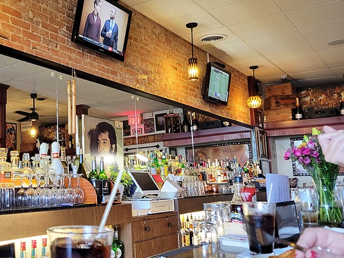 A bar that doesn't need gimmicks—just good pours and better conversation. The TVs are there, but they're not the main attraction.