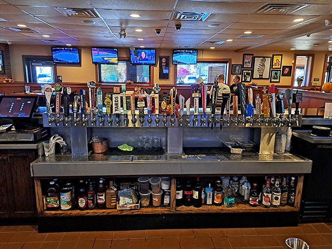 A tap lineup that reads like a "Who's Who" of craft brewing. This bar doesn't just serve drinks—it curates liquid happiness.