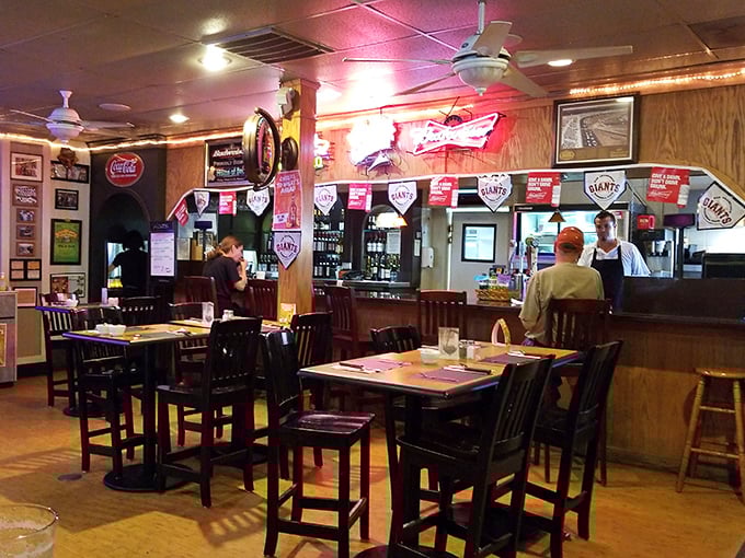 The bar area – where strangers become friends and friends become regulars, all united by the universal language of great food.