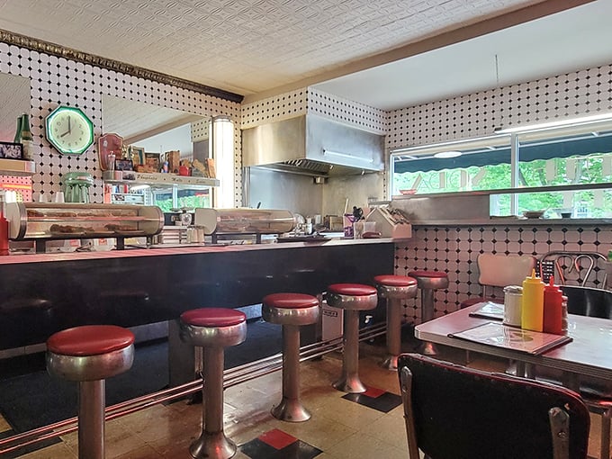 Belly up to the counter where the real action happens—dinner and a show, diner style.