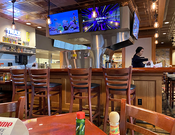 Part diner, part entertainment venue—where arcade games and comfort food create the adult equivalent of a Chuck E. Cheese for your taste buds.