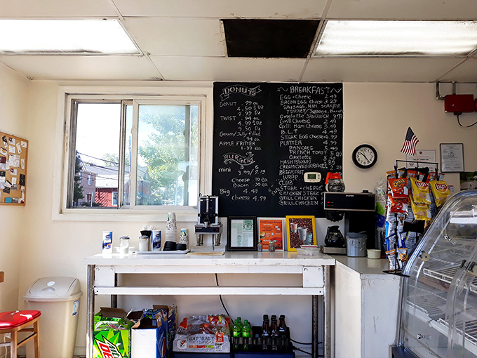 The chalkboard menu—handwritten with care—reminds us that in a digital world, some of life's best offerings still come from analog traditions.