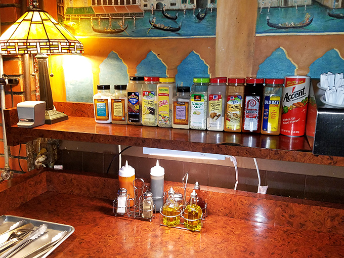 The seasoning station stands ready with its soldiers of flavor – the secret weapons that transform a good steak into a memorable one.