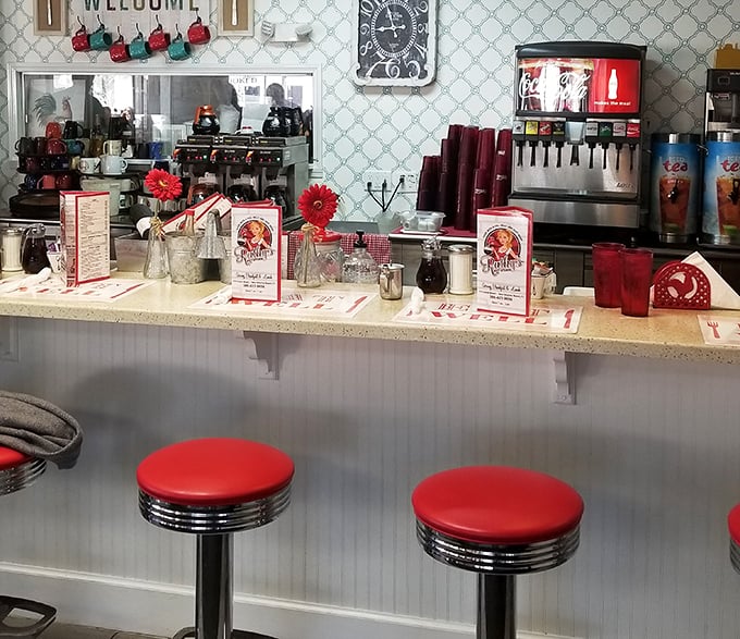 Counter seating for those who like their breakfast with a side of kitchen theater.