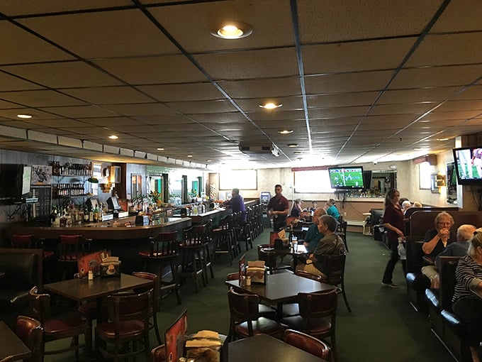 Where locals gather to solve the world's problems over coffee and chili. The real social network has red vinyl seats and no password required.