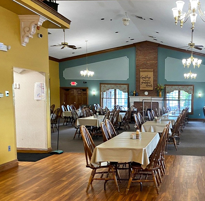 The dining area buzzes with contentment as folks savor food that tastes like childhood dreams come true.