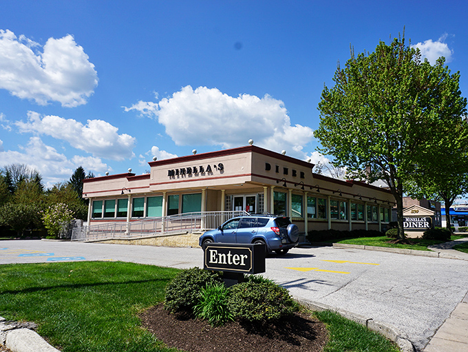 Minella's in daylight reveals its charming roadside presence—an invitation to pull over and treat yourself to something delicious.