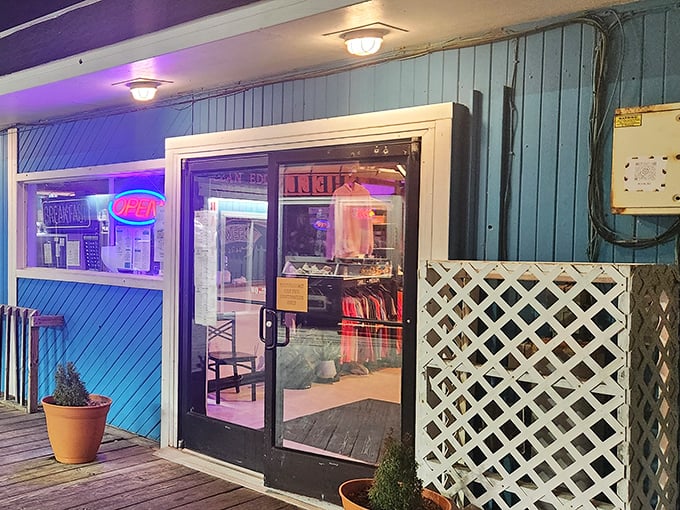 The entrance promises nothing fancy, which is exactly why it delivers something truly special inside.