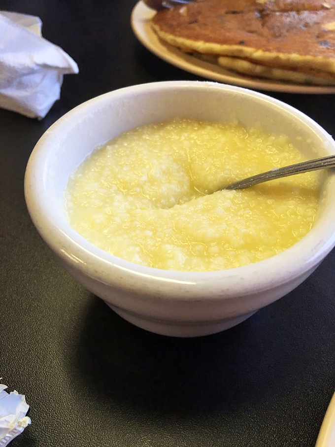 Creamy grits that would make any Southern grandmother nod in approval – comfort in a bowl.