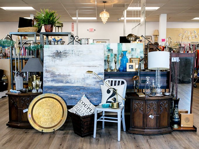 Mid-century meets modern in this furniture display, where statement pieces await their chance to become the conversation starter in your living room.