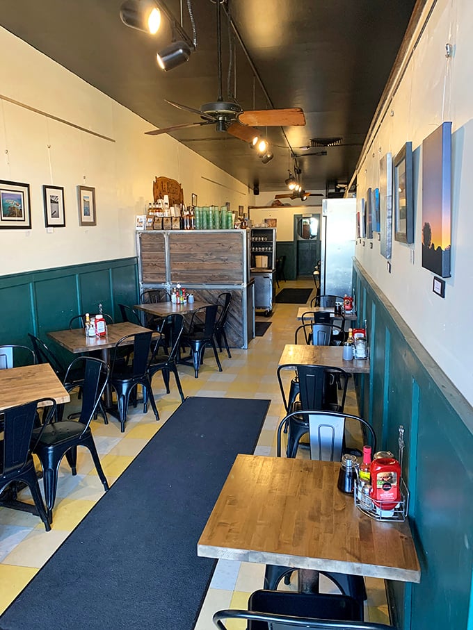 The dining room has that "Goldilocks" quality—not too fancy, not too casual, just right for both celebration breakfasts and "I can't cook today" mornings.