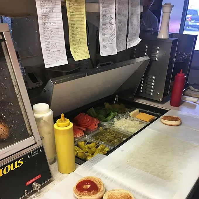 The prep station—where magic happens with simple ingredients. No molecular gastronomy needed when you've perfected the classics.