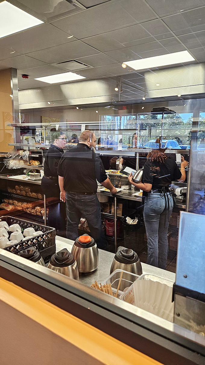 The kitchen ballet—where breakfast dreams become reality. These culinary choreographers deserve a standing ovation.