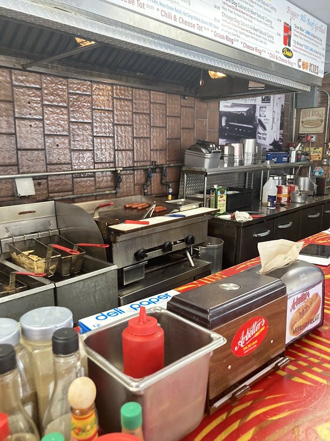Behind-the-scenes glimpse where the magic happens – clean, efficient, and focused on quality food preparation.