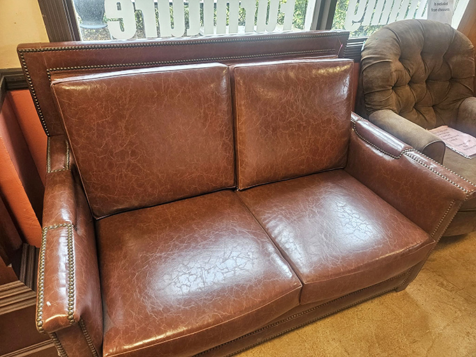 This handsome leather loveseat could be the statement piece your living room needs. Quality furniture finds make The HOPE Chest legendary.